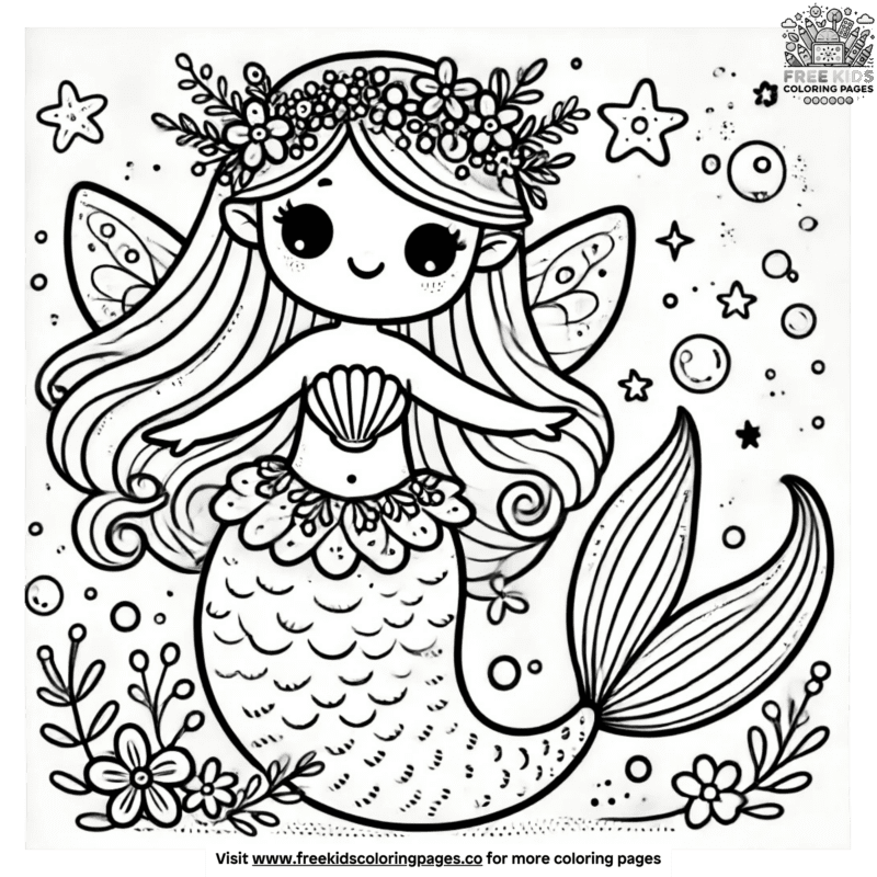 25+ Enchanting Mermaid Coloring Pages For Kids