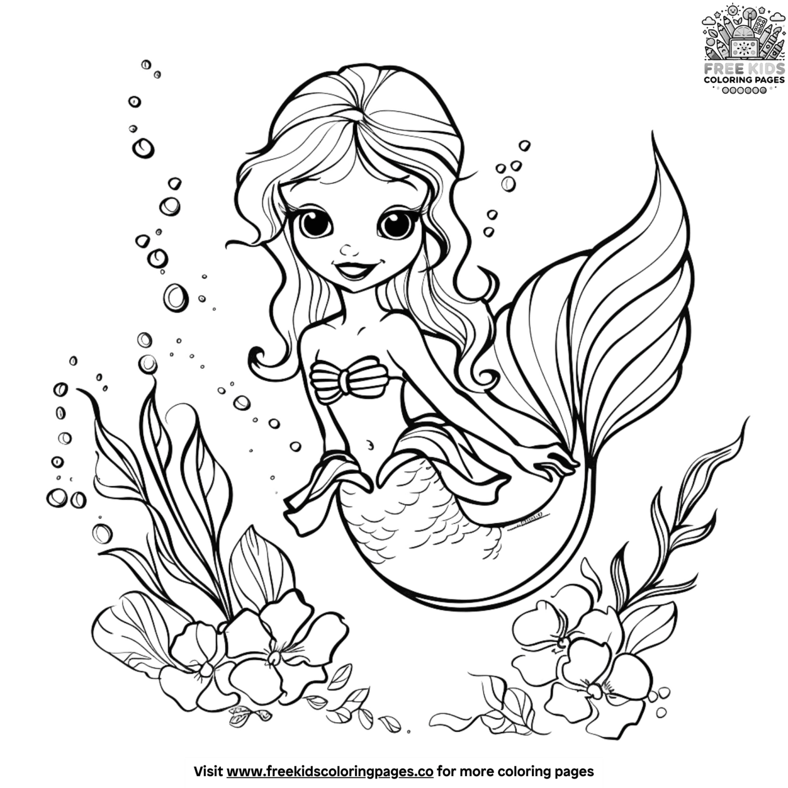 25+ Enchanting Mermaid Coloring Pages For Kids