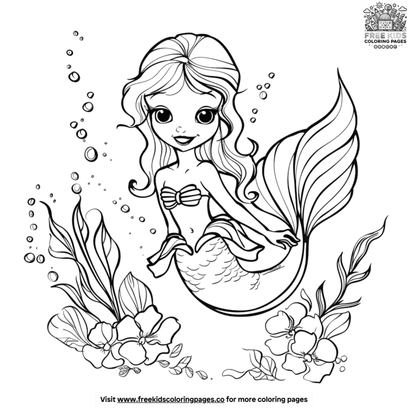 25+ Enchanting Mermaid Coloring Pages For Kids