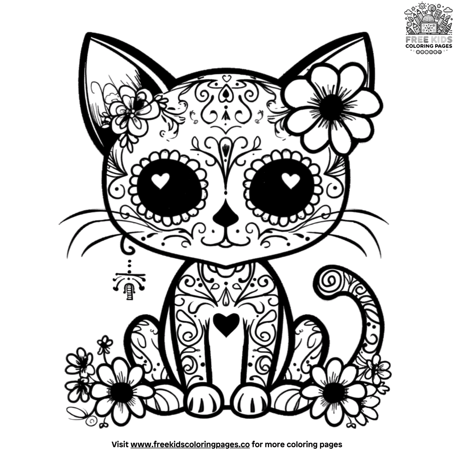 9+ Vibrant Dia De Los Muertos Coloring Pages