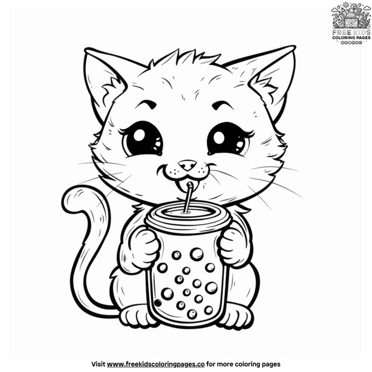 25+ Delicious Boba Coloring Pages