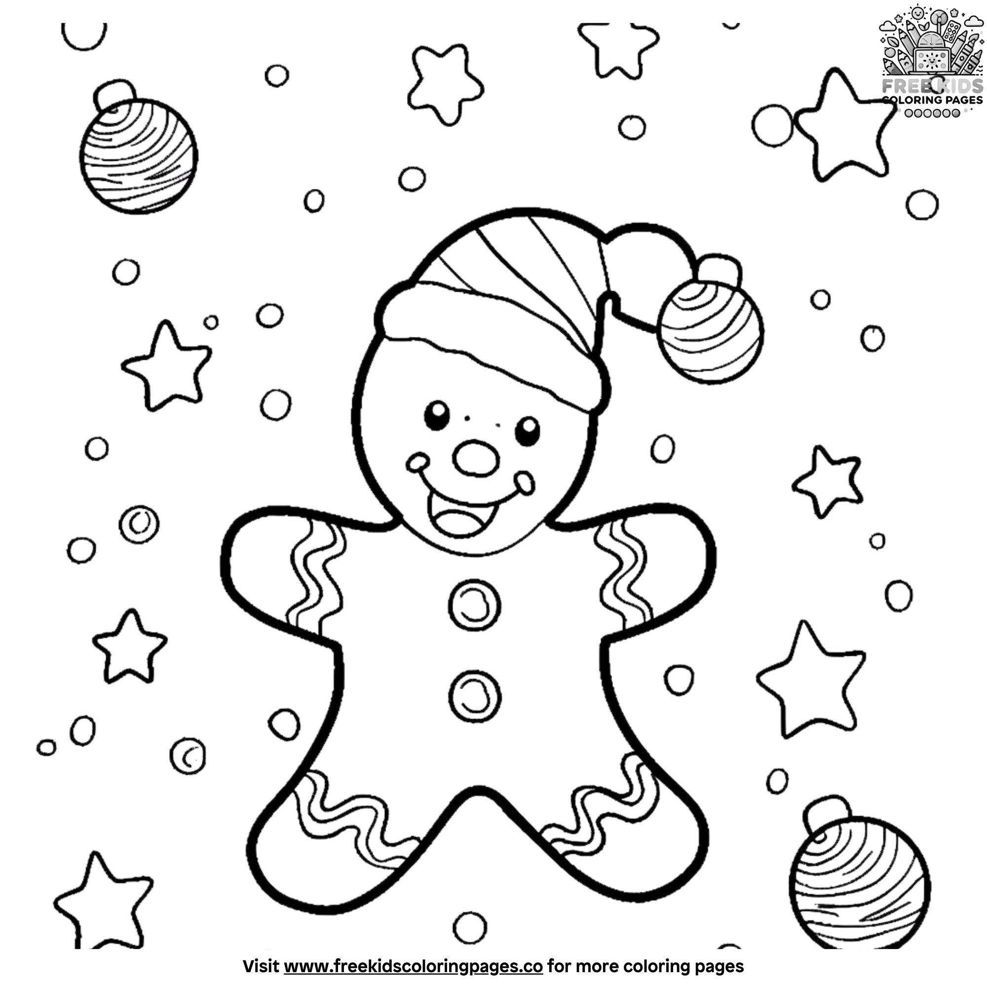 Adorable Cute Gingerbread Man Coloring Page Set Adorable Cute Gingerbread Man Coloring Page Set