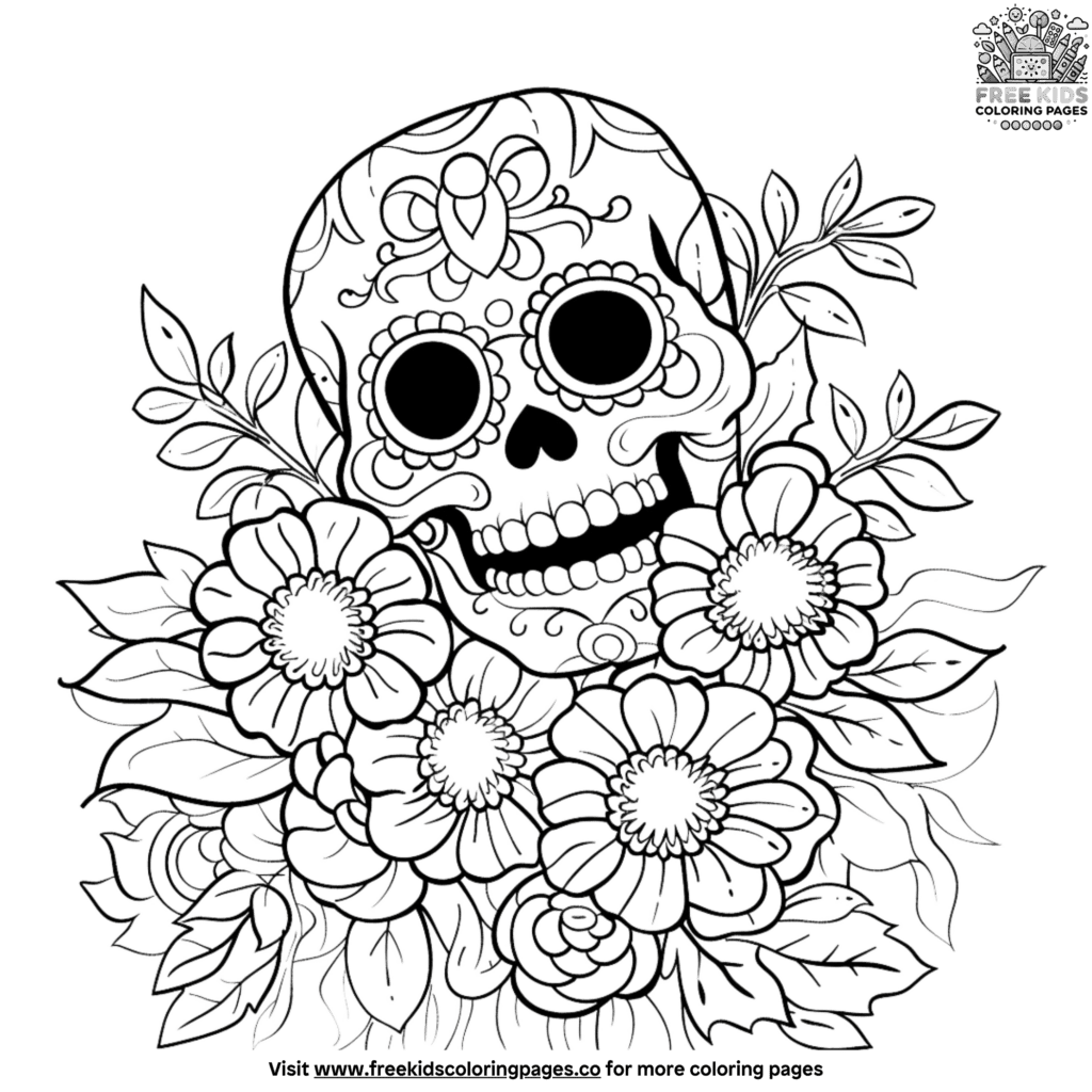9+ Vibrant Dia De Los Muertos Coloring Pages