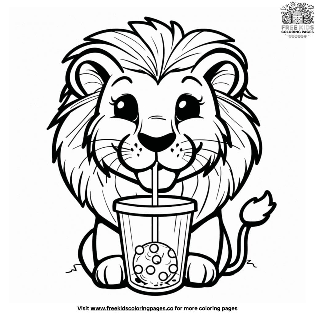 25+ Delicious Boba Coloring Pages
