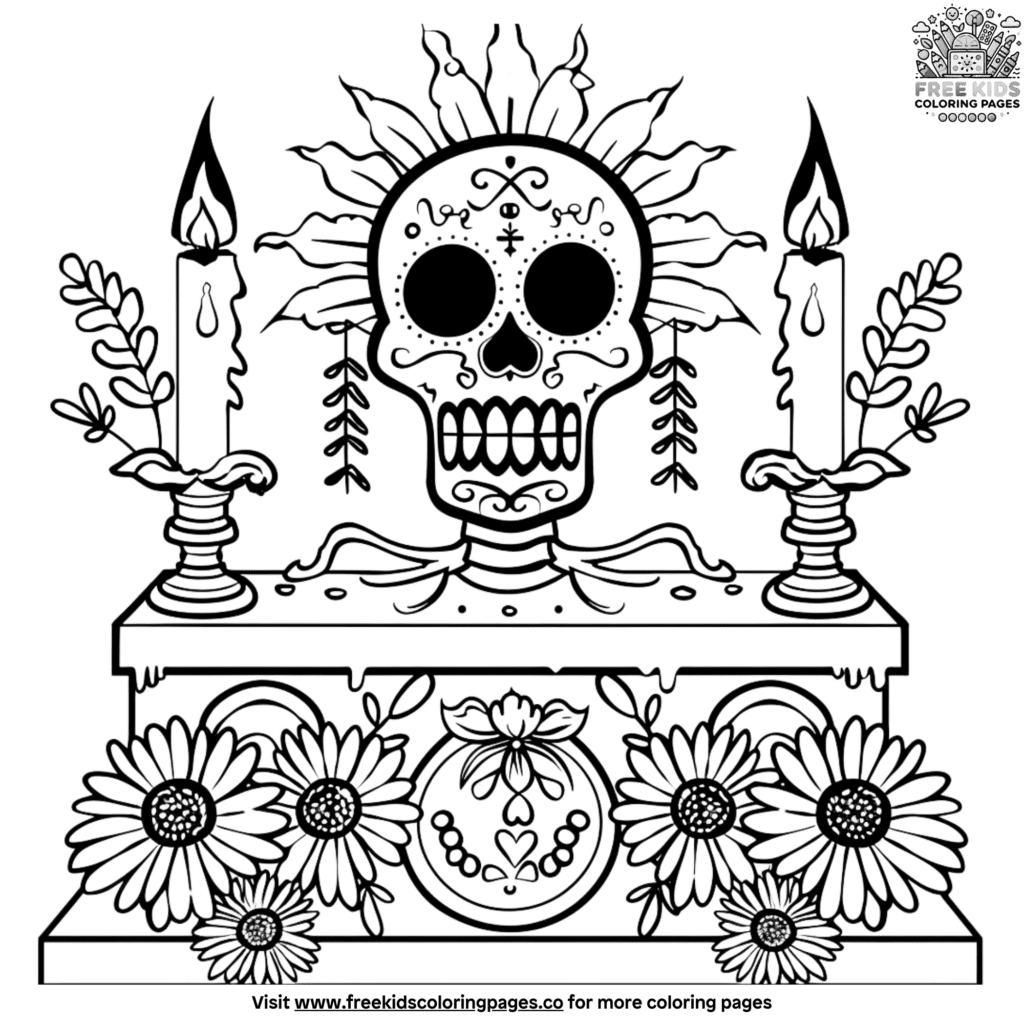 9+ Vibrant Dia De Los Muertos Coloring Pages