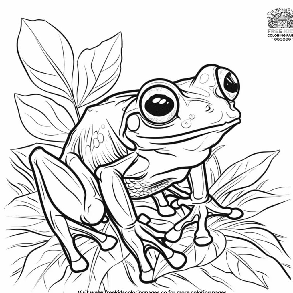 21+ Vibrant Frog Coloring Pages