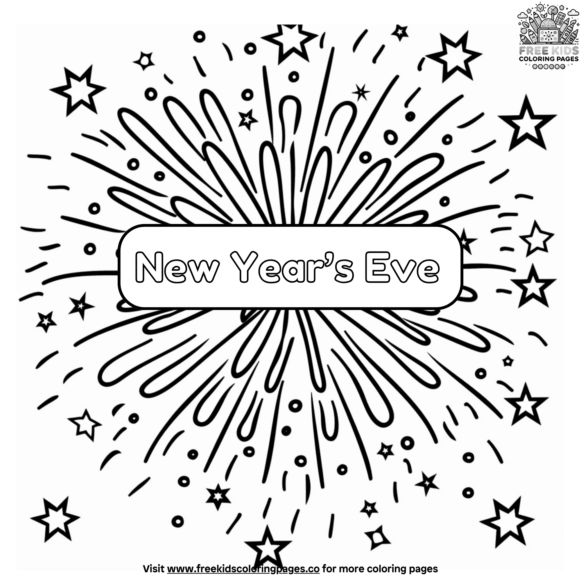 23+ Delightfully Cute New Year Coloring Pages