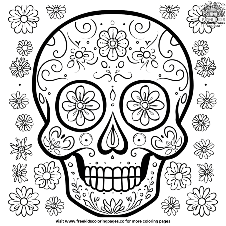 9+ Vibrant Dia De Los Muertos Coloring Pages