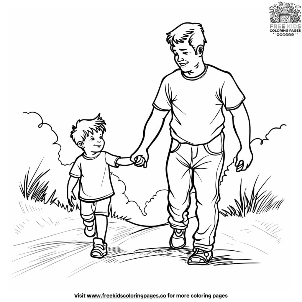Celebratory Happy Father's Day Coloring Pages