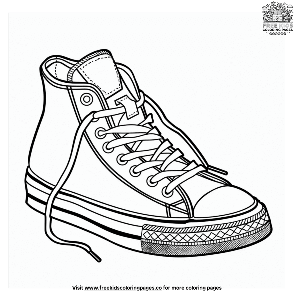 Radical Cool Shoe Coloring Pages