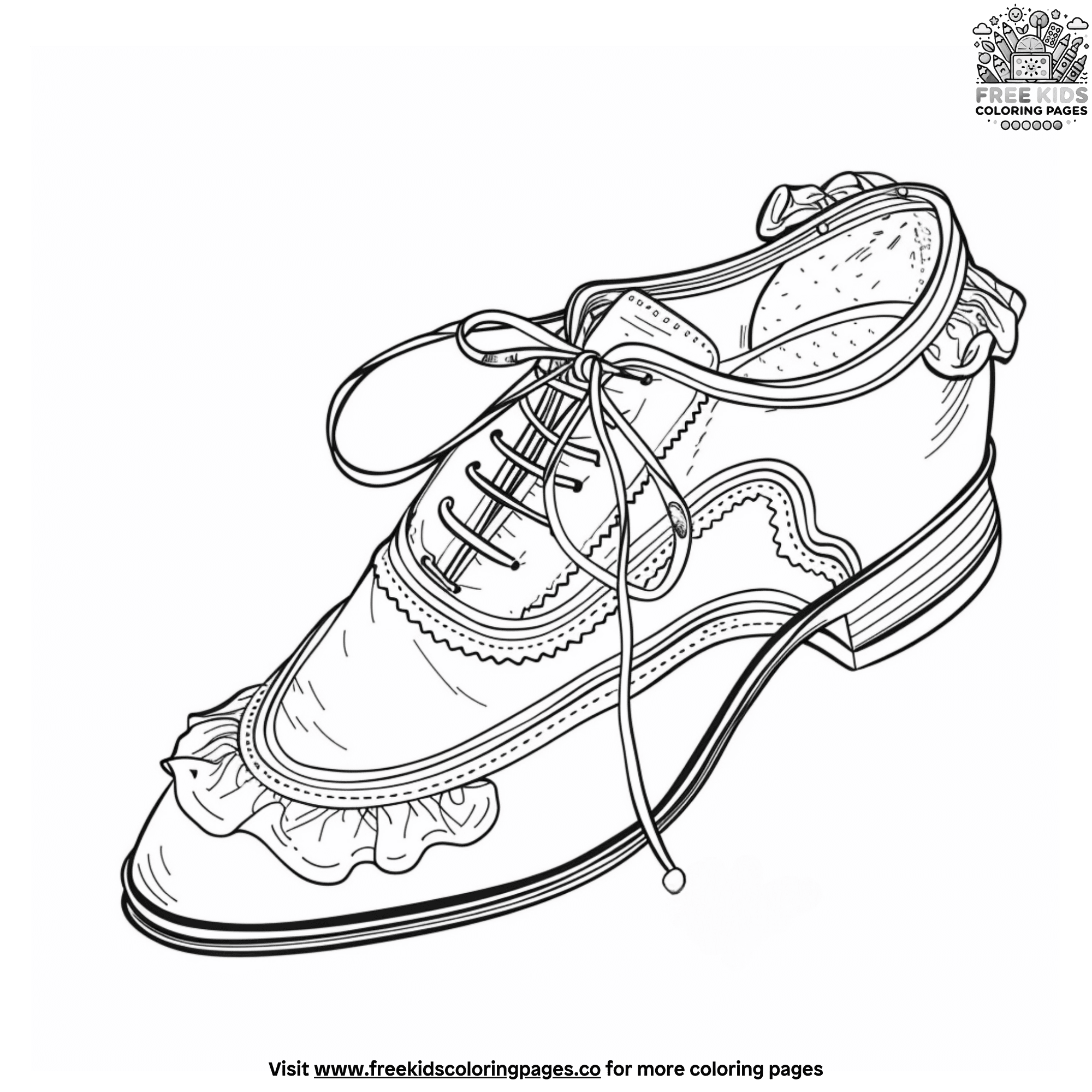 Classic Vintage Shoe Coloring Pages