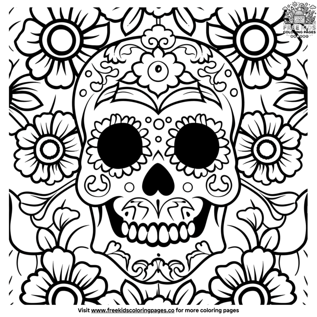 9+ Vibrant Dia De Los Muertos Coloring Pages