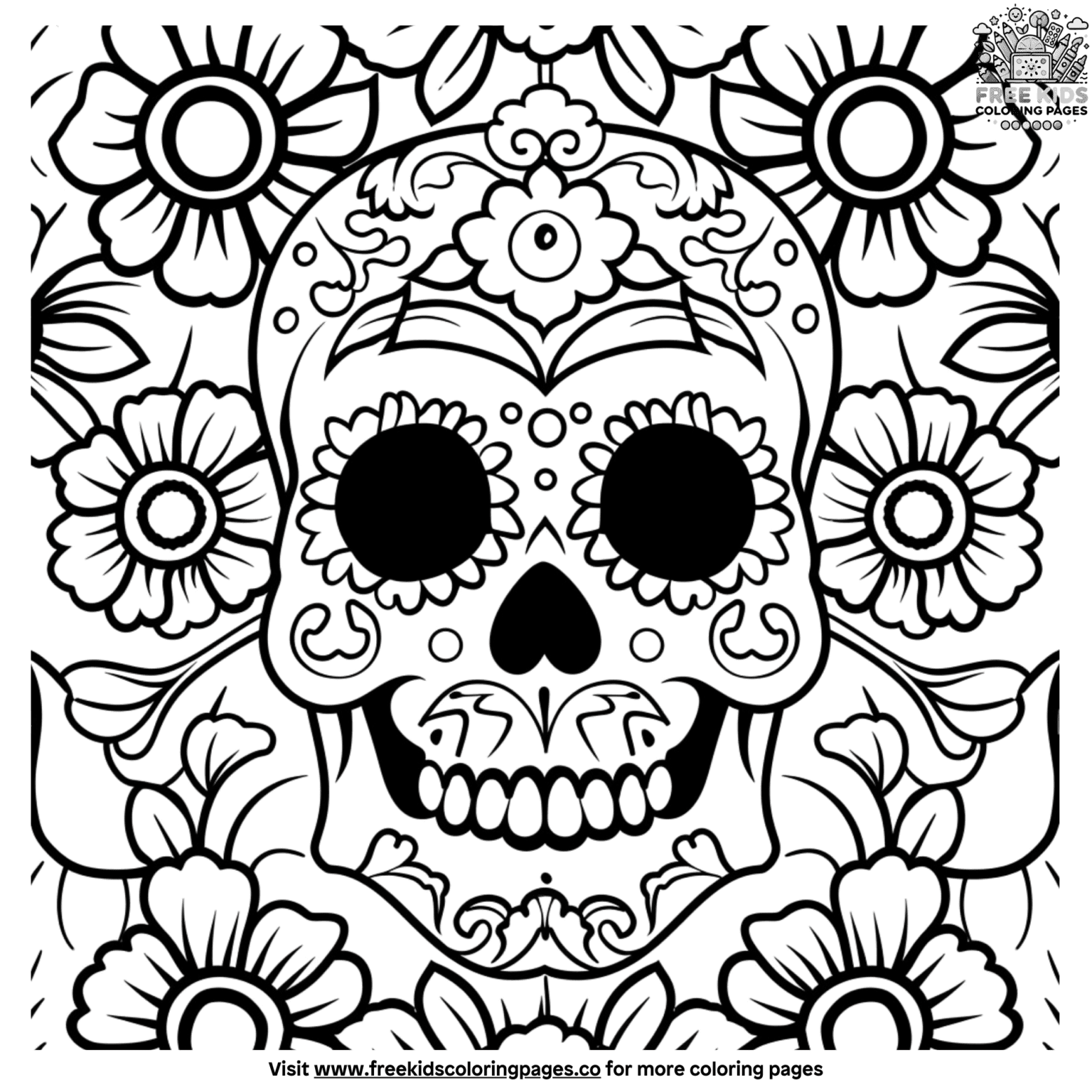 9+ Vibrant Dia De Los Muertos Coloring Pages