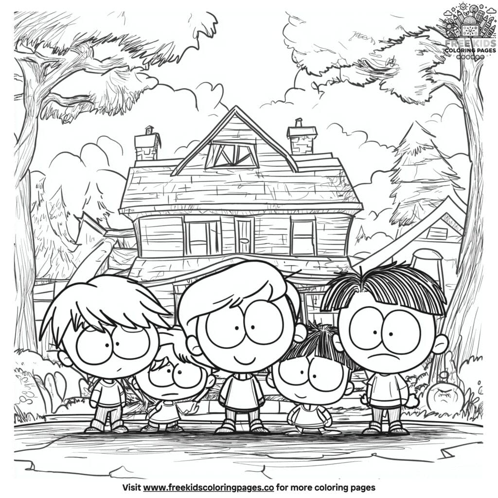 Loud House With Kids Coloring Pages