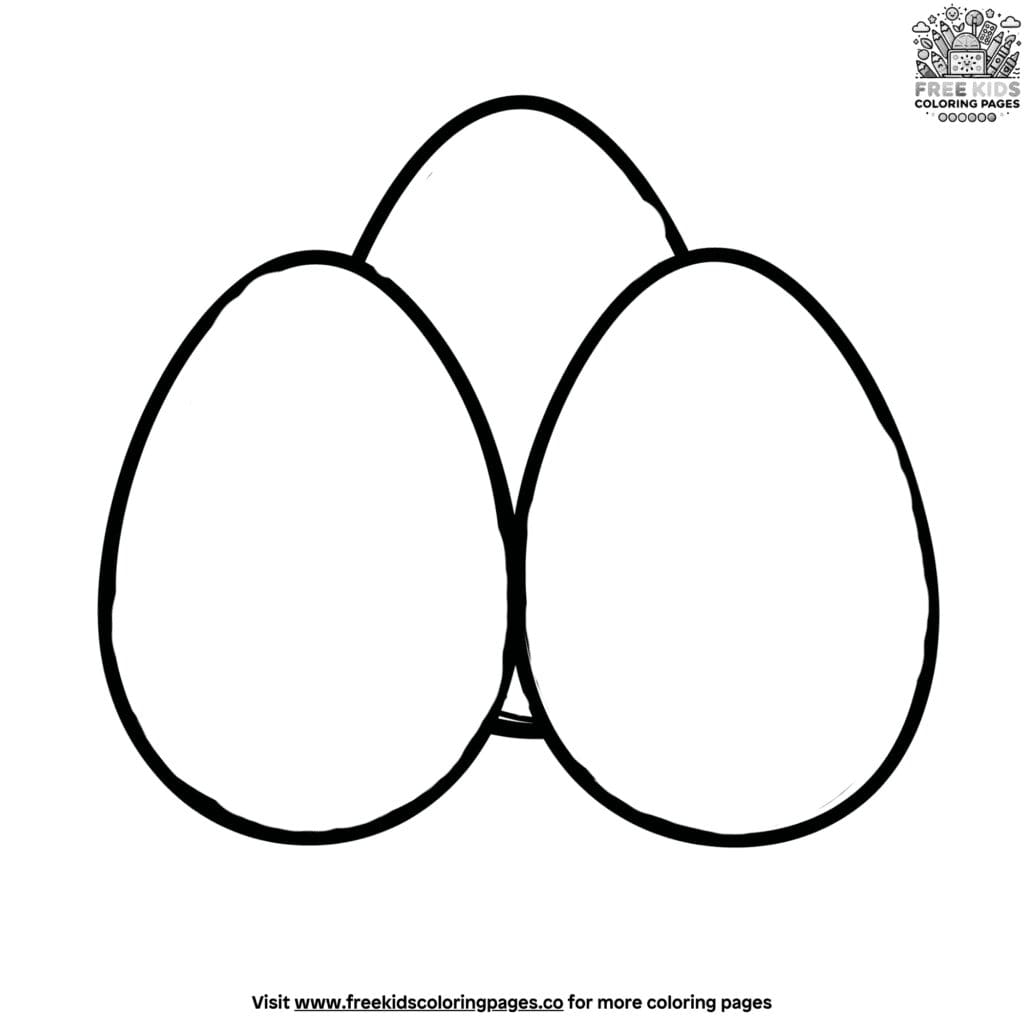 Simple Holiday Easter Egg Coloring Pages