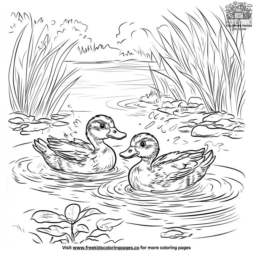 25+ Delightful Duck Coloring Pages