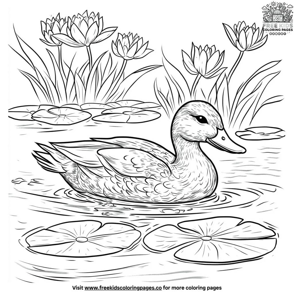 Majestic Mallard Duck Coloring Pages
