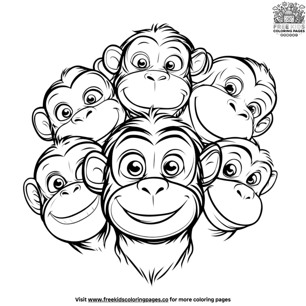Monkey Tribe Coloring Pages