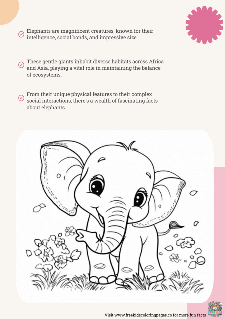 Amazing Elephant Fun Facts Printable