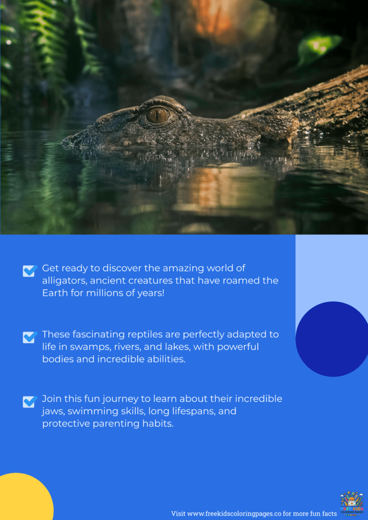 Awesome Alligator Fun Facts Printable For Kids' Learning
