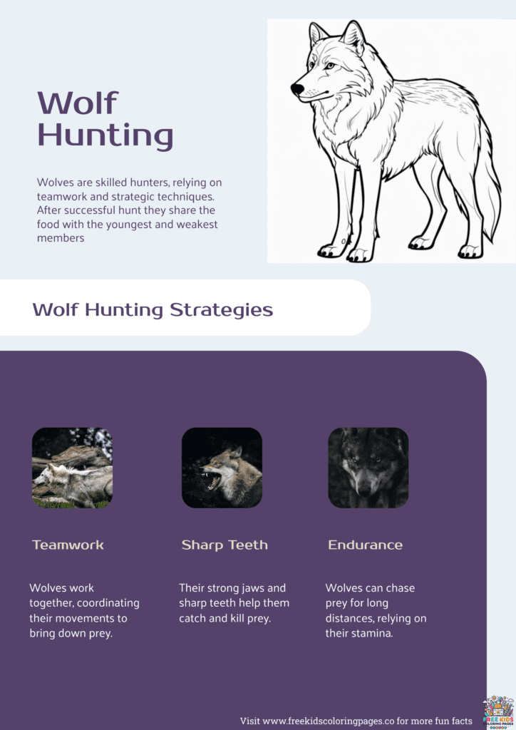 Wild And Wonderful Wolf Fun Facts Printable - Free Kids Coloring Pages