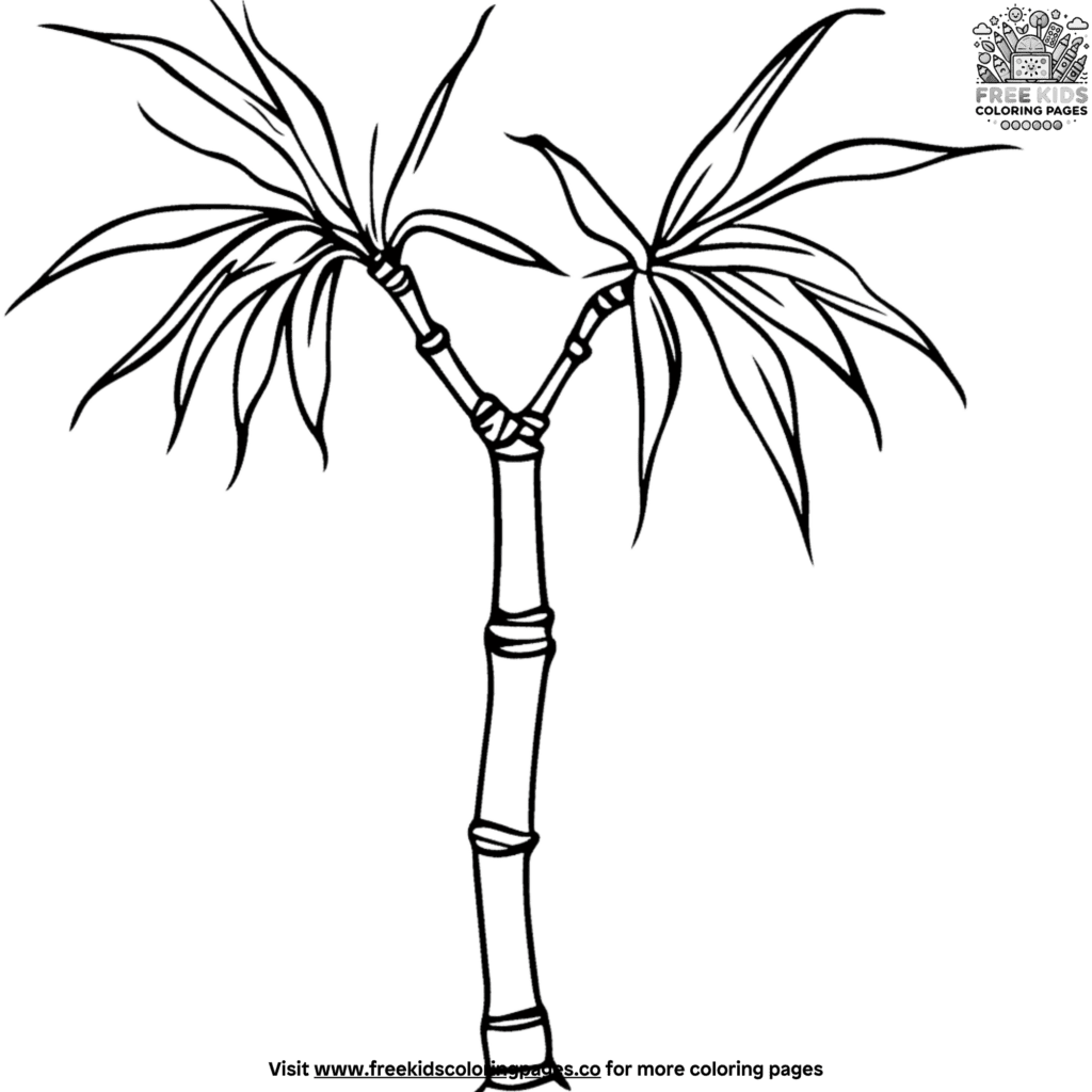 Authentic Bamboo Leaf Coloring Pages