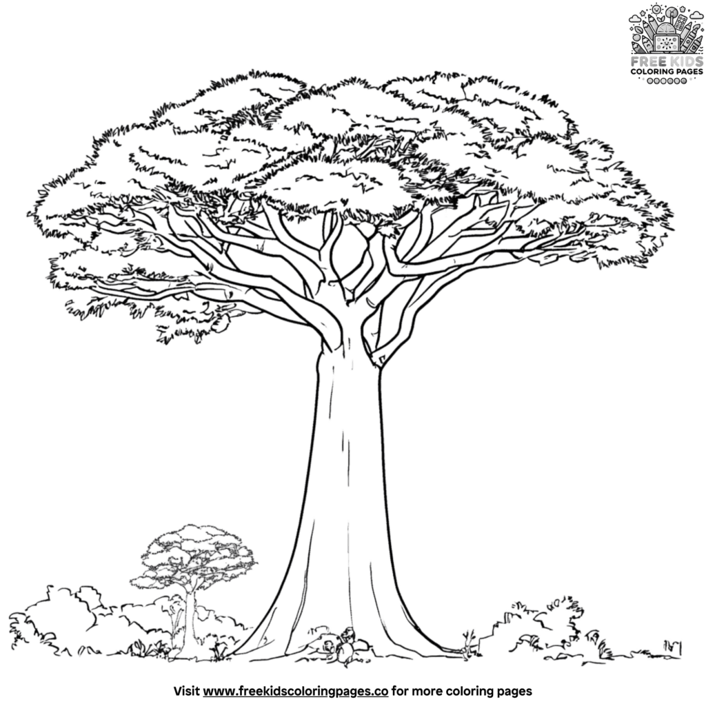 Baobab Tree Coloring Pages