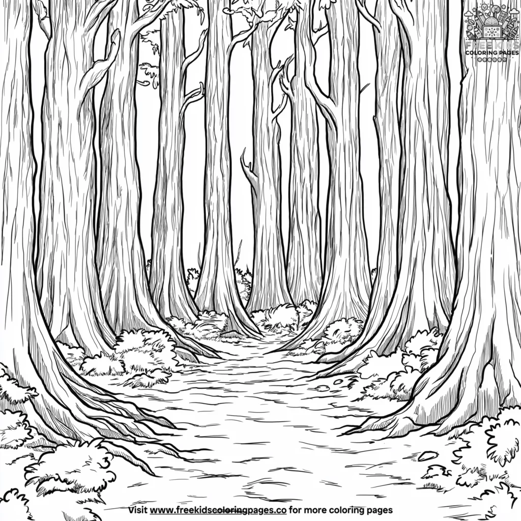 Eerie Forest Coloring Pages