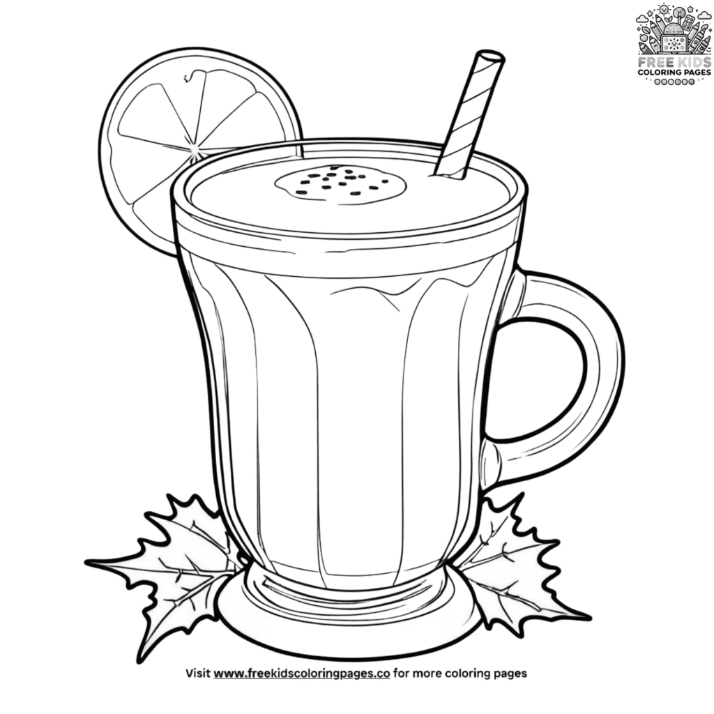 Holiday Atole Drinks Coloring Pages