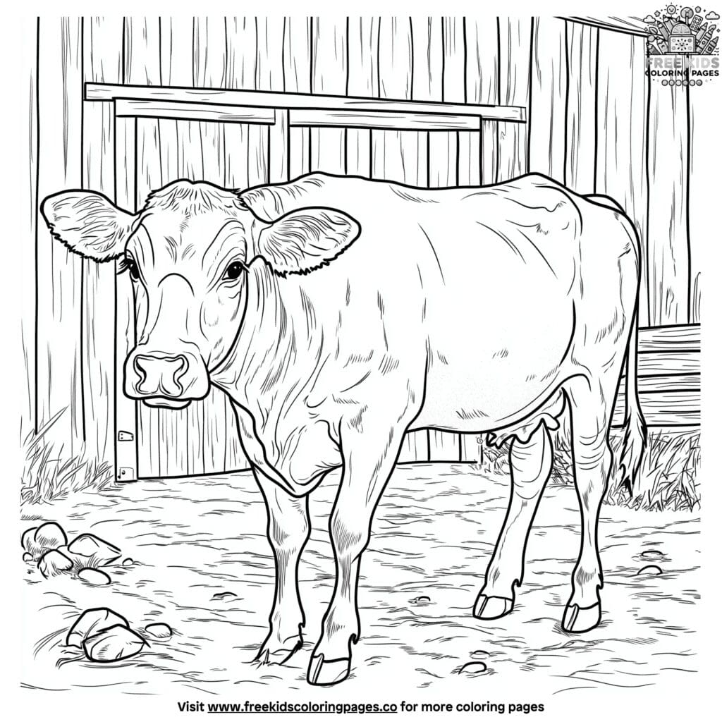 Realistic Farm Animal Coloring Pages For Kids