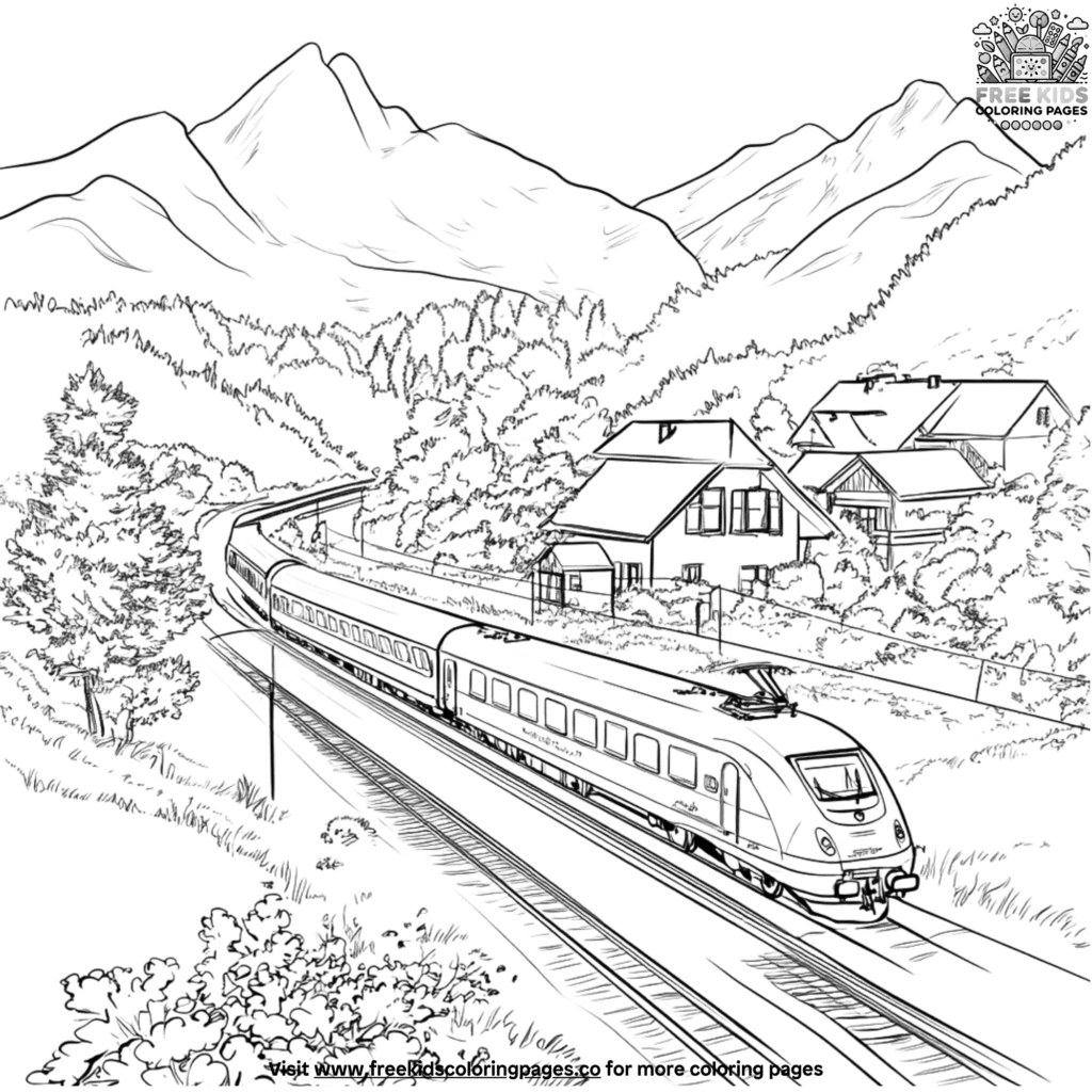 Steam Locomotive Coloring Pages