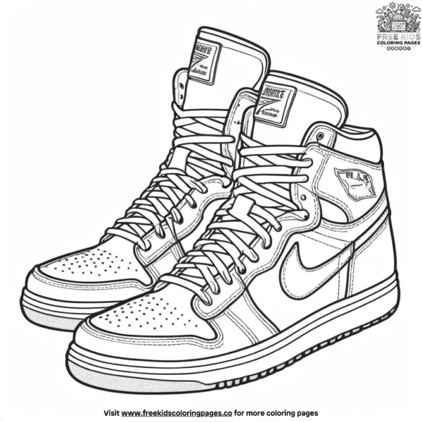 Vintage Leather Sneaker Coloring Pages