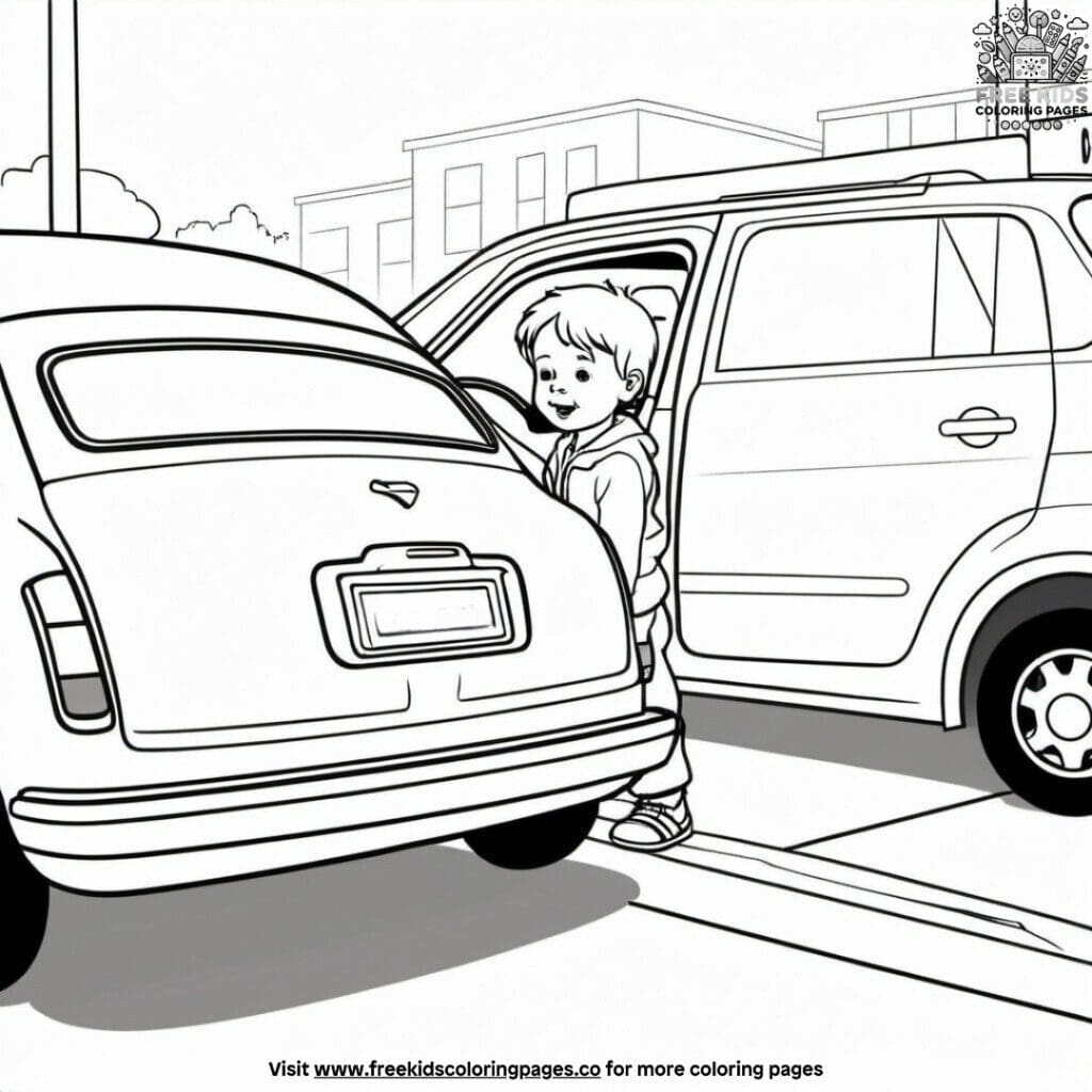 Road Safety - Free Kids Coloring Pages