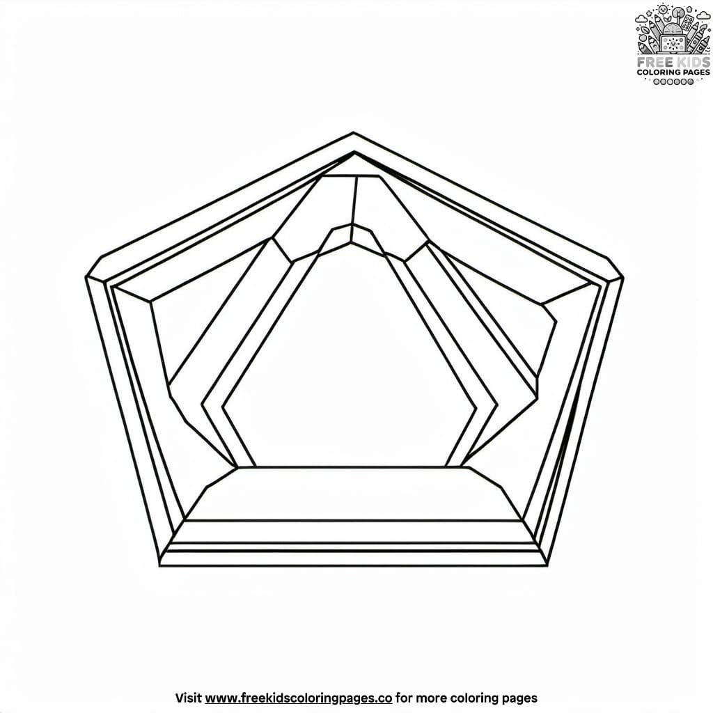 Pentagon Pals Coloring Pages