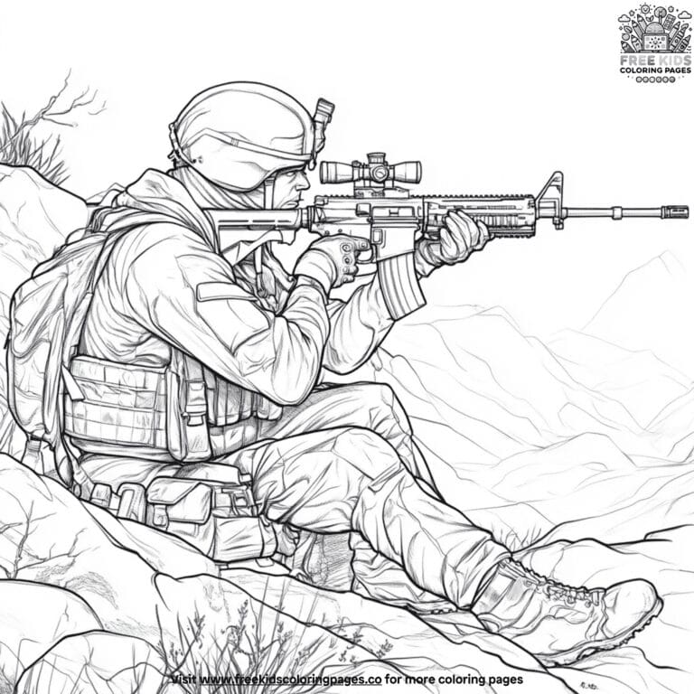 21+ Free Military Coloring Pages For Kids' Creative Fun