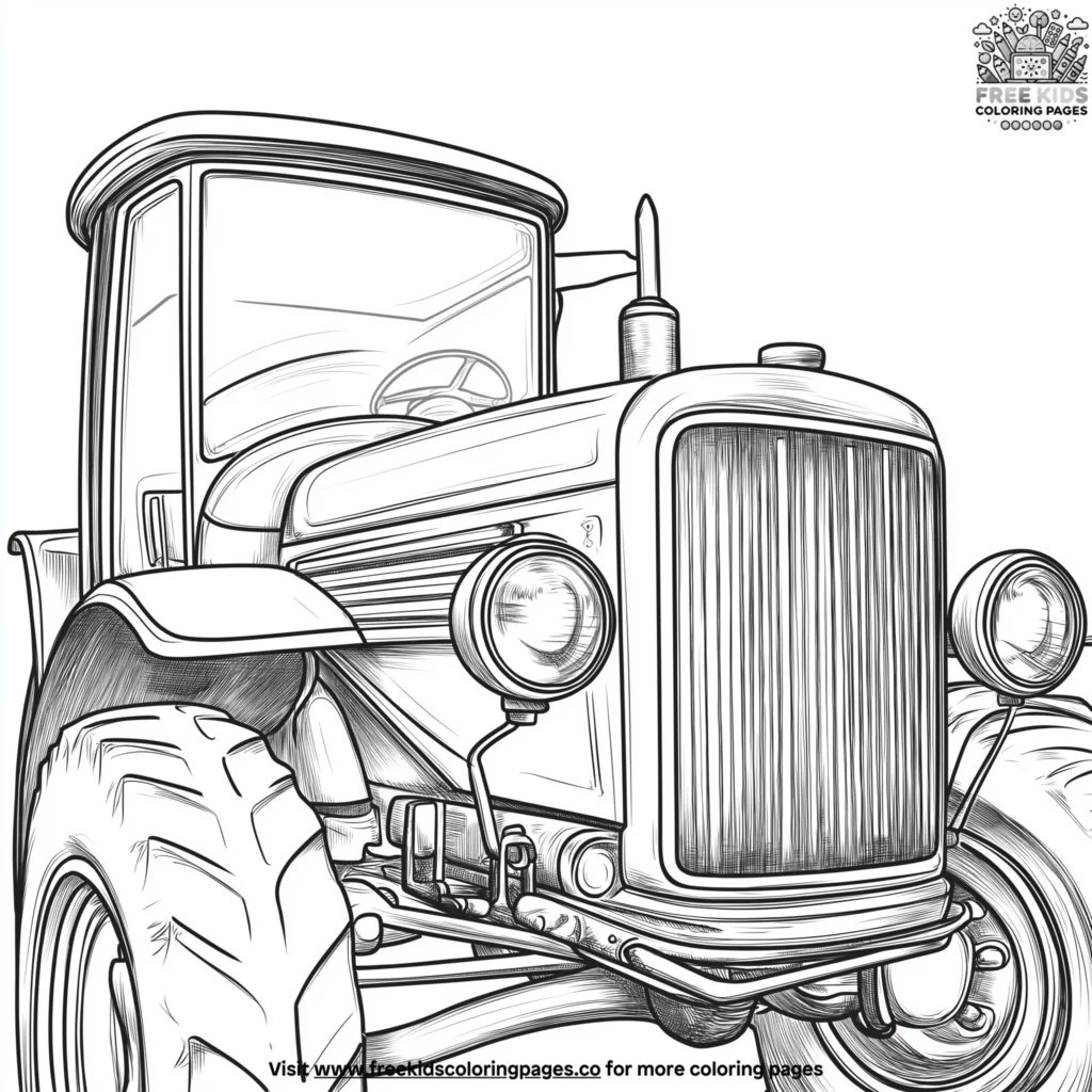 Tractor Headlights Coloring Pages