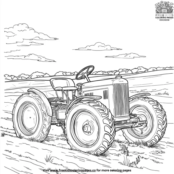 Vintage Tractor Coloring Pages