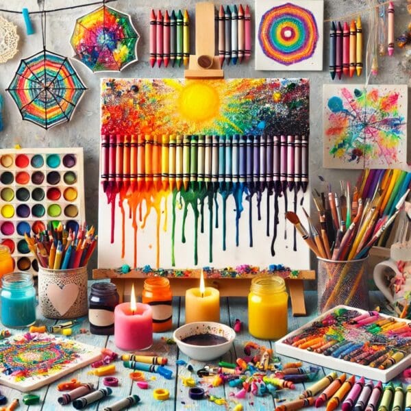 6 Crayon Crafts To Turn Old Crayons Into Fun Art Projects