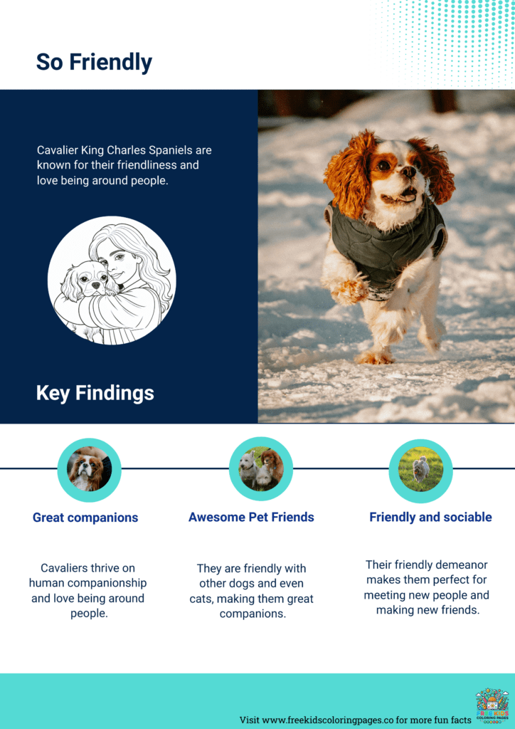 Cute Cavalier King Charles Spaniel Fun Facts Printable - Free Kids ...