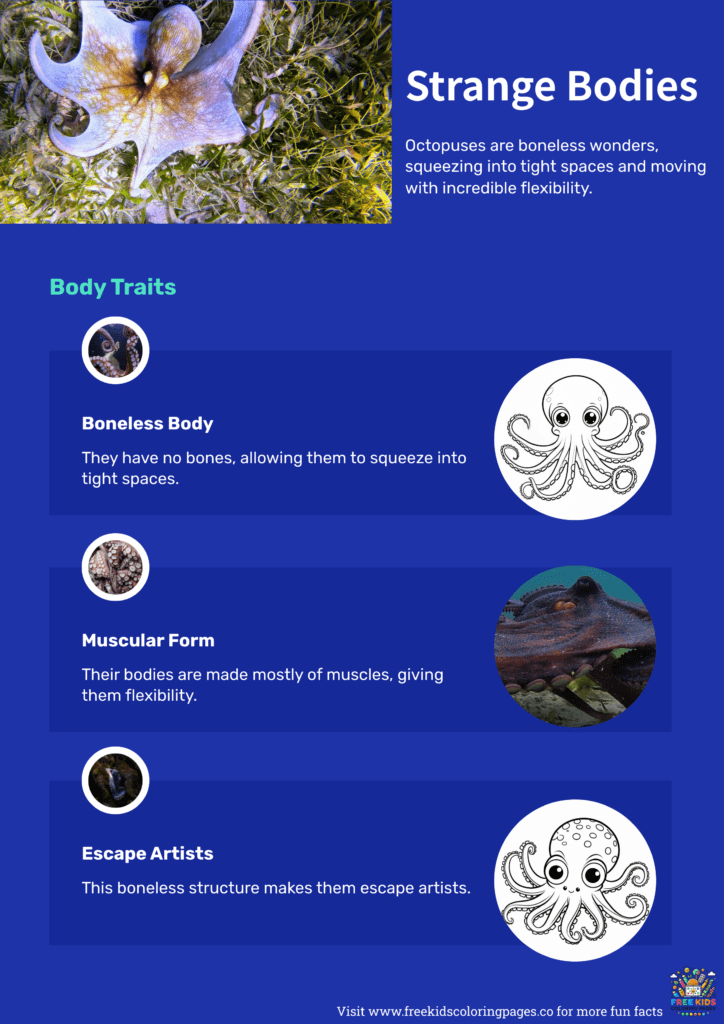 Amazing Octopus Fun Facts Printable - Free Kids Coloring Pages
