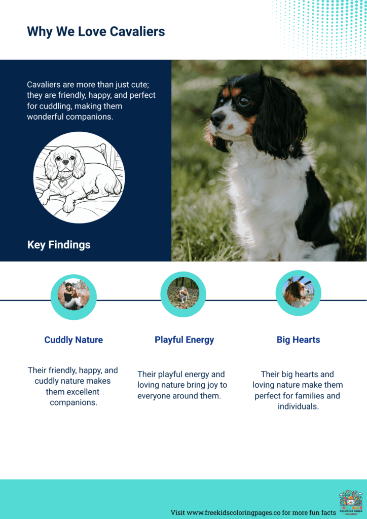 Cute Cavalier King Charles Spaniel Fun Facts Printable - Free Kids ...