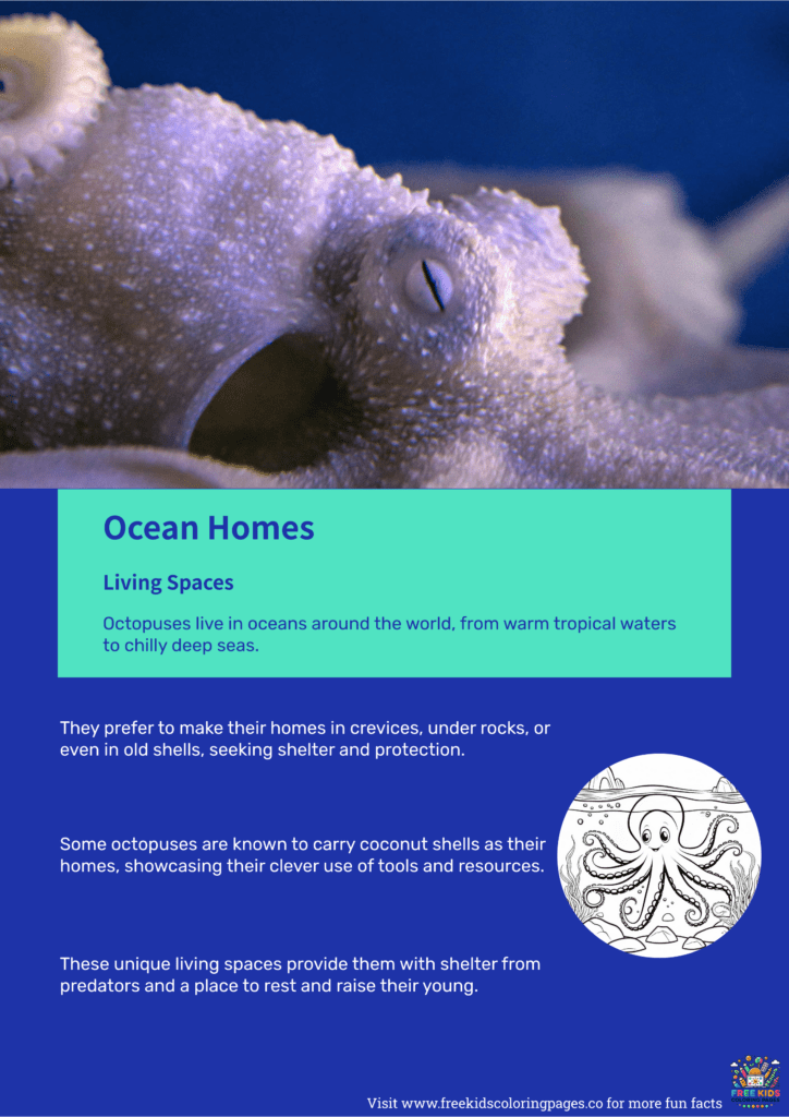 Amazing Octopus Fun Facts Printable - Free Kids Coloring Pages