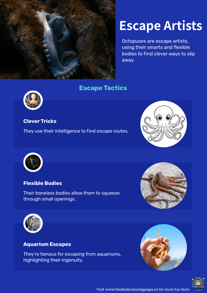 Amazing Octopus Fun Facts Printable - Free Kids Coloring Pages