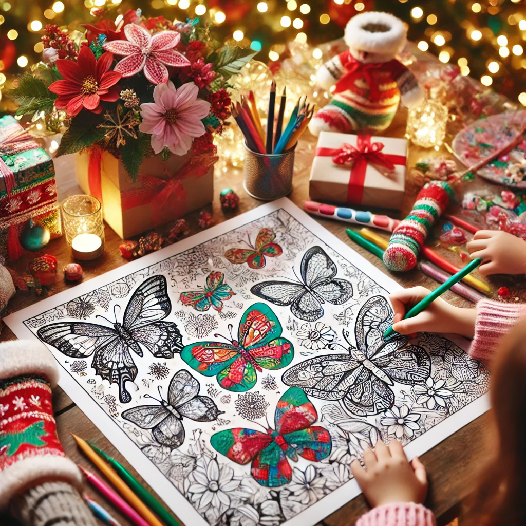 21+ Vibrant Flower And Butterfly Coloring Pages For Kids