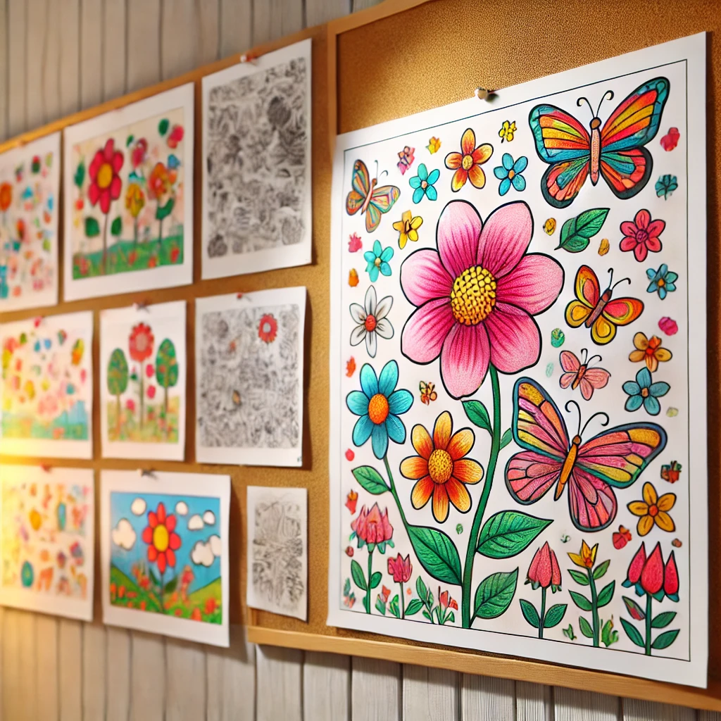 21+ Vibrant Flower And Butterfly Coloring Pages For Kids