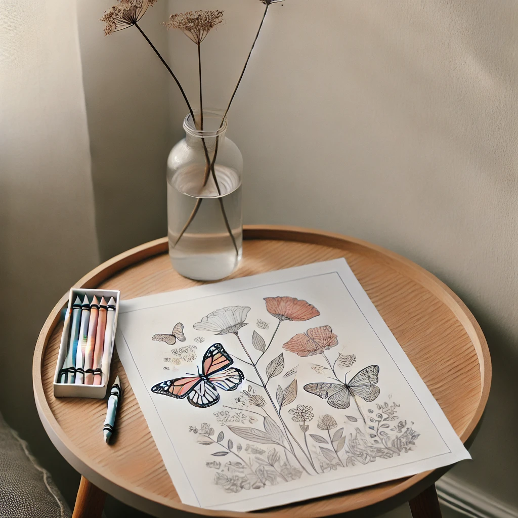 21+ Vibrant Flower And Butterfly Coloring Pages For Kids