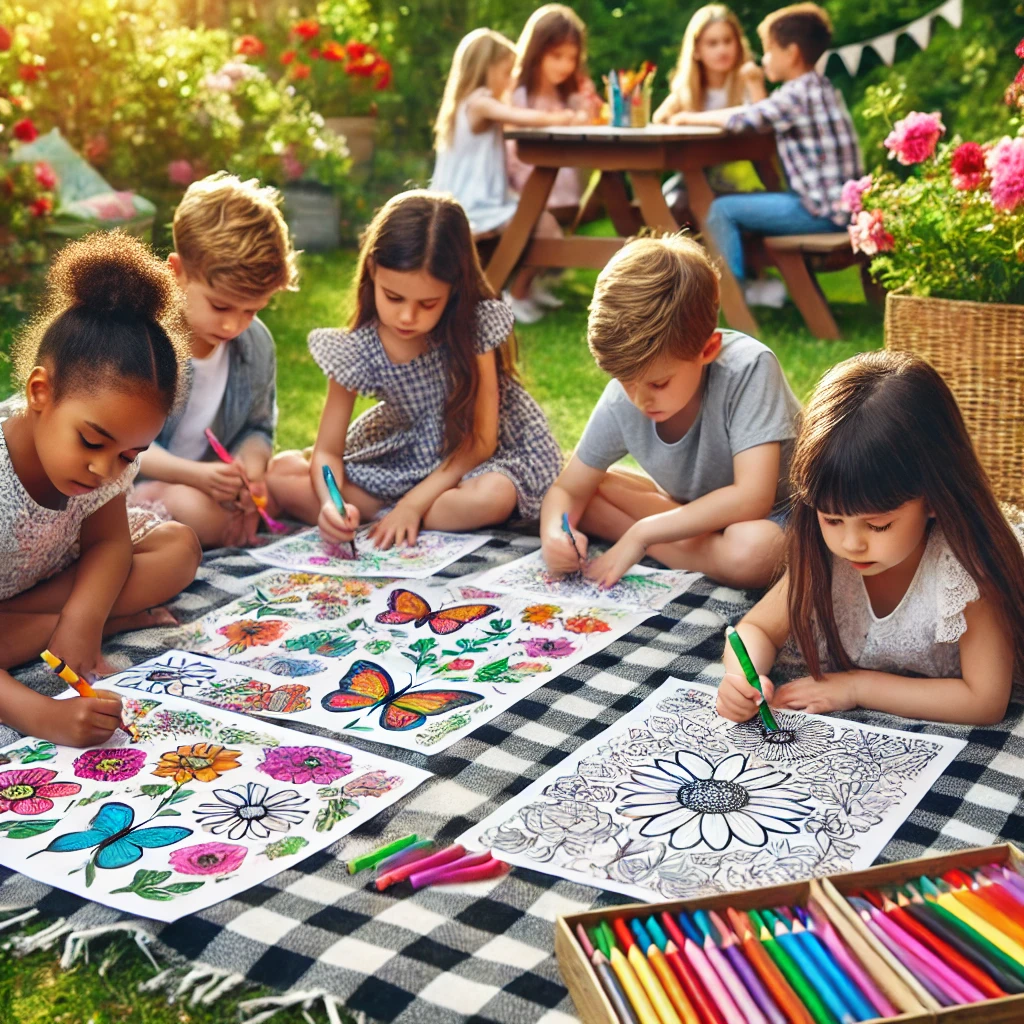 21+ Vibrant Flower And Butterfly Coloring Pages For Kids