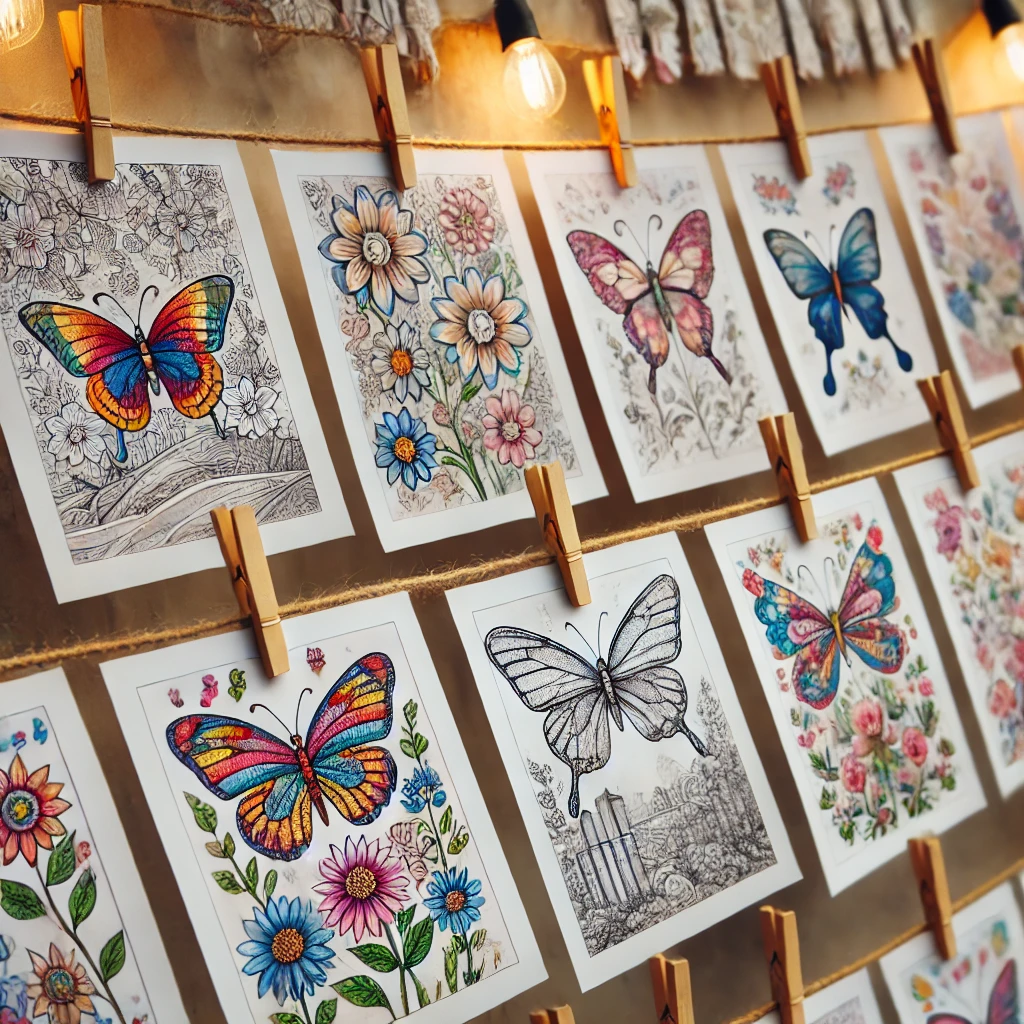 21+ Vibrant Flower And Butterfly Coloring Pages For Kids