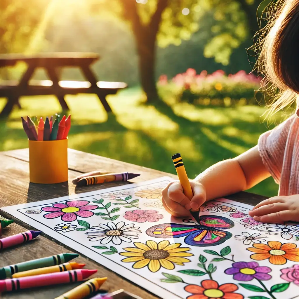 21+ Vibrant Flower And Butterfly Coloring Pages For Kids