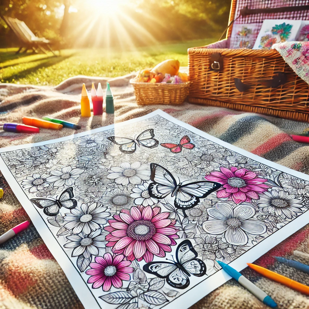 21+ Vibrant Flower And Butterfly Coloring Pages For Kids